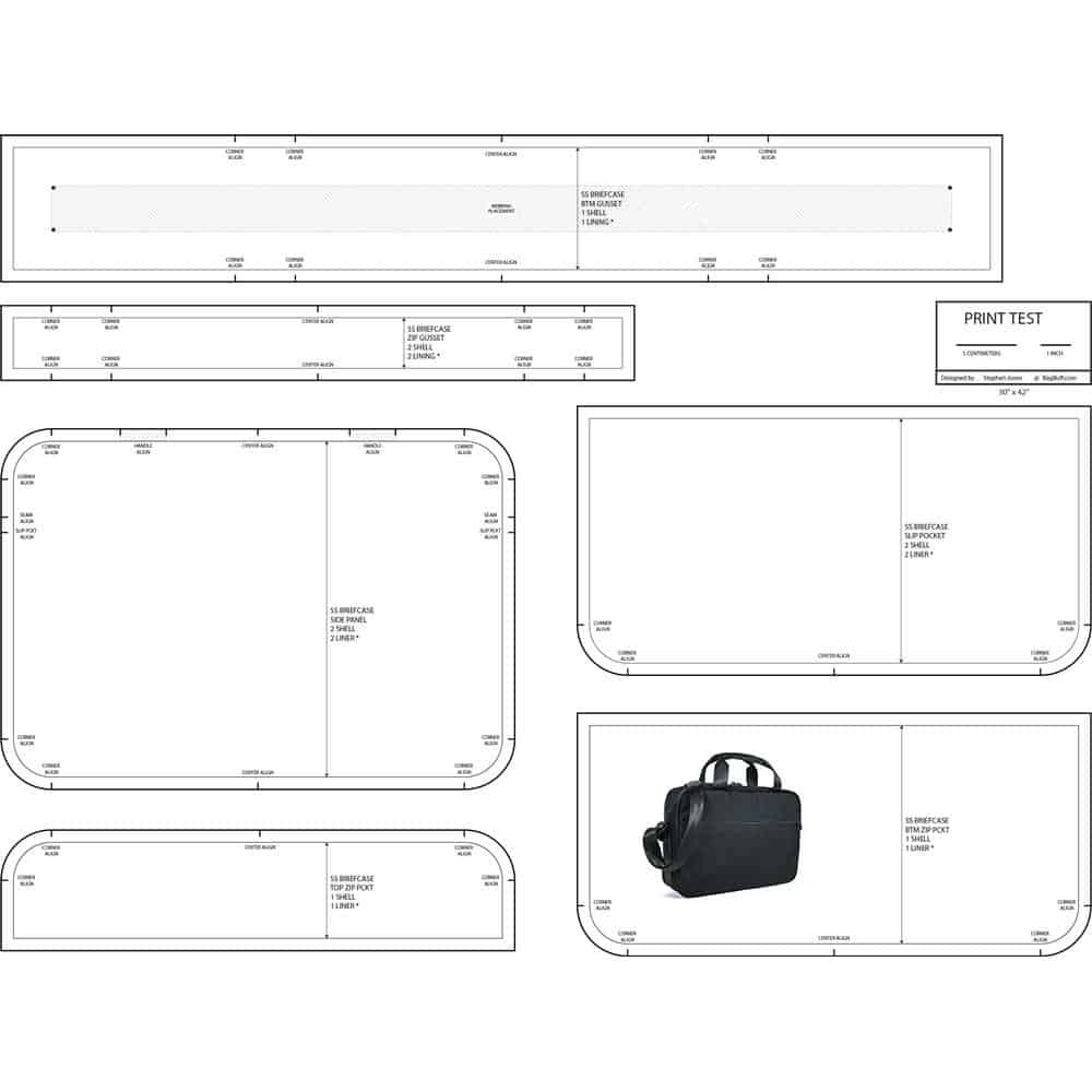 Simple Series Briefcase Template/Pattern | DIY, MYOG - Ripstop by the Roll