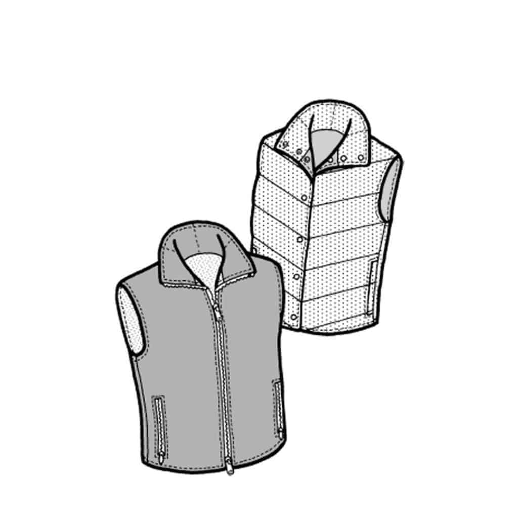 Men's Santiam Reversible Vest Pattern - Ripstop by the Roll